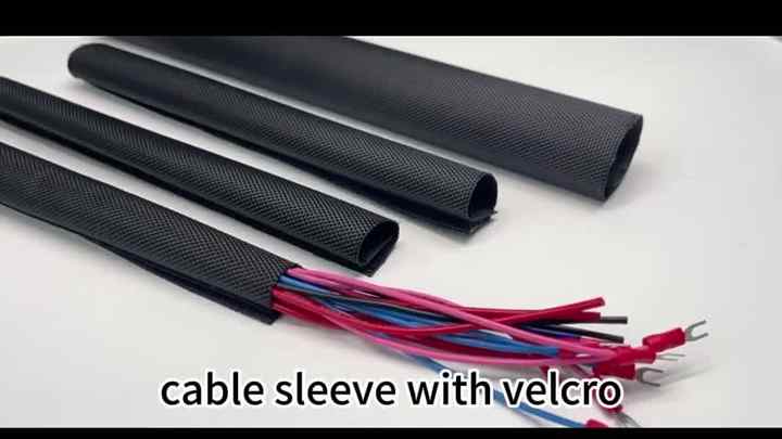 Nylon Cable Sleeve Wiring Sleeves with Velcro Magic Sticking Cable ...