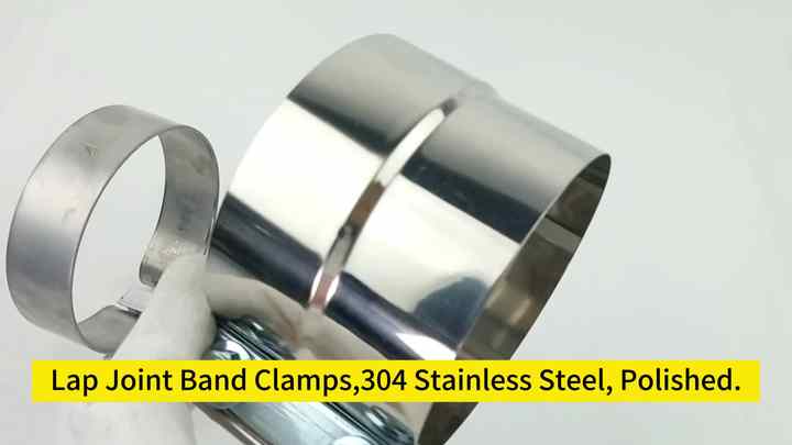 2.5 Inch Lap Joint Band Clamp Heavy Duty Exhaust Clamps for Pipe Parts ...