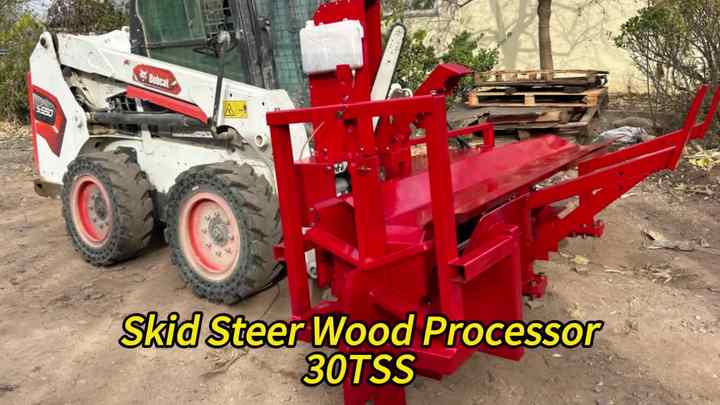 30T Skid Steer Loader Automatic Hydraulic Remote Control Firewood ...