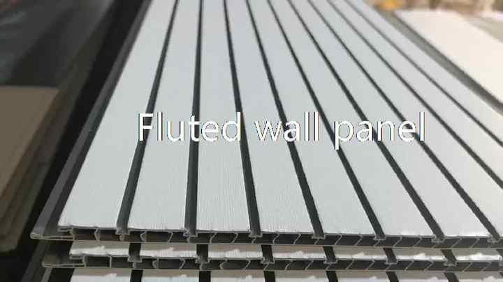 3.7kg/m2 Weight Fluted Wall Cladding PVC Panels for Interior