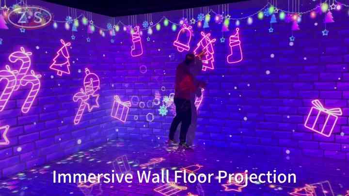 Immersive Interactive Floor & Wall Projection - 3D Holographic Room