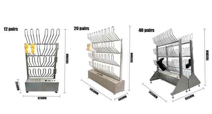 220V Electric Wall-Mounted Boot Dryer Rack Temperature-Adjustable Shoe ...