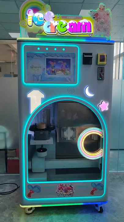 New Product Ice Cream Vending Machine Touch Screen 3 Flavors Commercial Automatic Making Ice ...