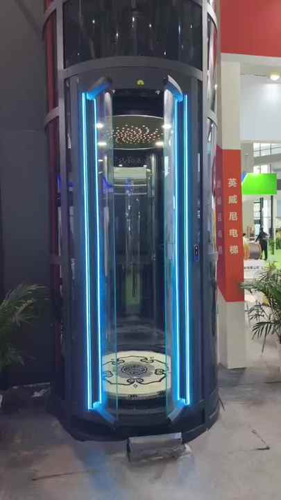 Yongli Elevator Circular Home Glass Sightseeing Indoor and Outdoor Traction Villa Panoramic ...