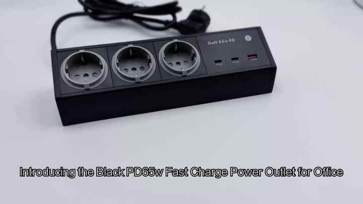 CE-Certified Customizable Office Power Outlet 3 AC Ports Fast Charging ...