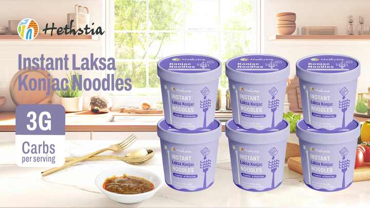 Laksa Konjac Noodles Plant Based Low Calorie Gluten Free Shirataki ...
