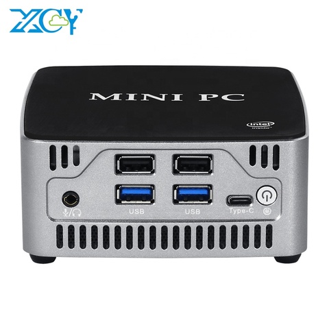XCY Mini PC 11 Gen i7 1165G7 2 LAN Dual Memory Channel M.2 SSD Type-C ...