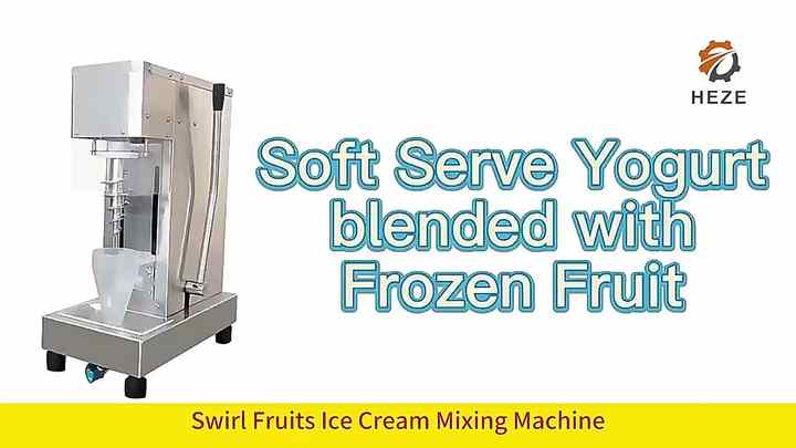 Ice Cream Machine Mixer Automatic Fruit Ice Cream Maker Freeze Swirl ...