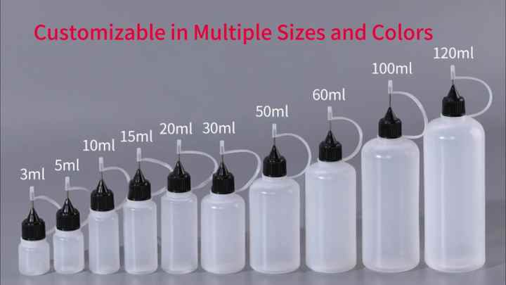 PE Precision Applicator Bottles 3ml-120ml Plastic Squeezable Dropper ...