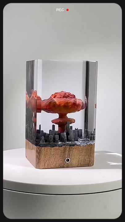 Nuclear Explosion Mushroom Cloud Lamp - 3D Night Light for Living Room ...