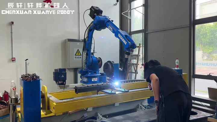 YASKAWA Six-axis Welding Robot Arm for Pole Steel Die Flange 380V 1.2KW ...