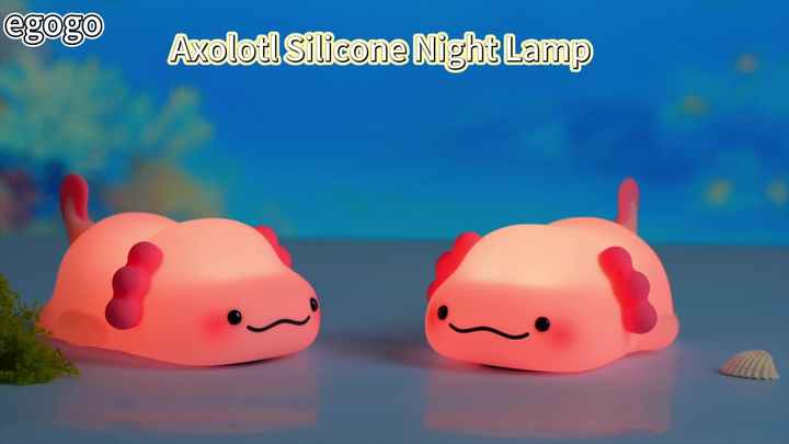 EGOGO Mini LED Axolotl Lamp New Home Use Night Light Kawaii Silicone ...
