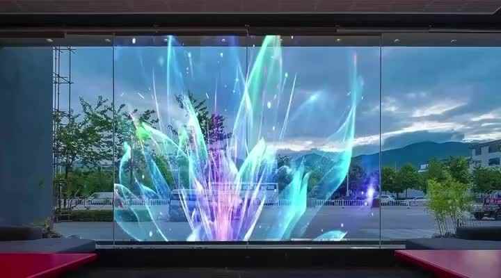 Transparent LED Screen Adhesive Indoor Application LED Display TV for ...