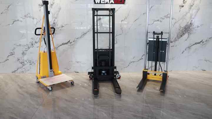 Mini Pallet Stacker Truck - Manual Hydraulic Lift Forklift