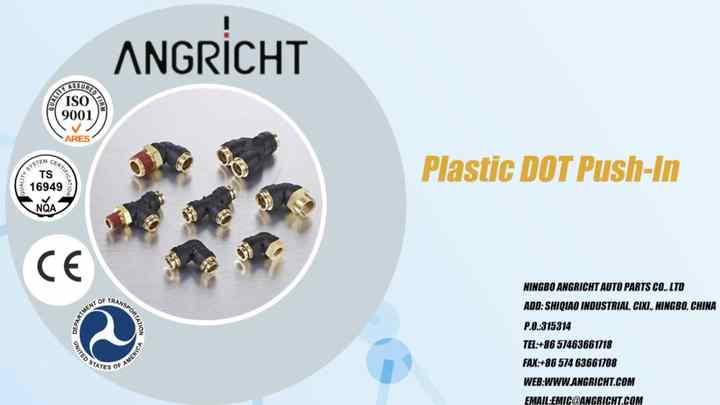 Factory Metal Pneumatic Fitting Plastic DOT Push-in Air Brake Fast ...