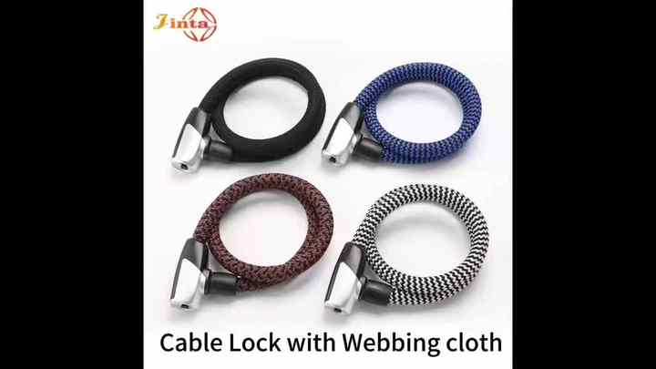 Jinta High Quality 15*1200mm Webbing Cloth Key Bicycle Cable Lock ...