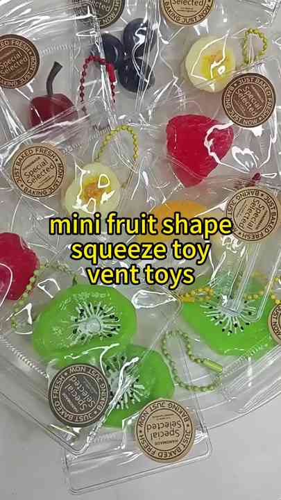 Kawaii Mini Fruit Bag TPR Squeeze Toys Super Soft Simulation Food ...