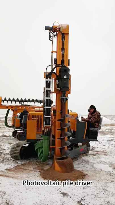 High Power Wheel Excavator Mini Bore Pile Driver and Pole Hole Auger ...