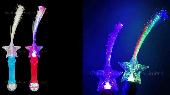 Trending Product 2026 Star Fiber Optic Spinner Wand with Magic Ball ...