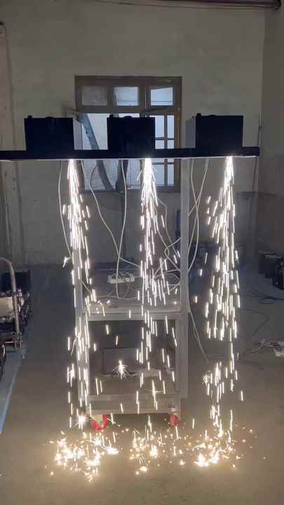 Indoor Wedding Stage Hanging Down Waterfall Cold Spark Fountain ...