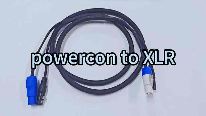 专业级 3M 5M 3 针插头 Powercon DMX XLR 混合电缆 Powercon 组合连接器 用于模拟音频的电源线 ...