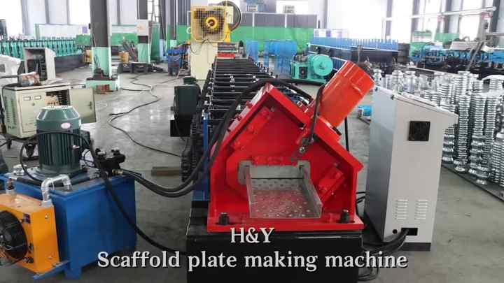 Galvanized Steel Walking Board Plate Foot Scaffold Roll Forming Machine ...