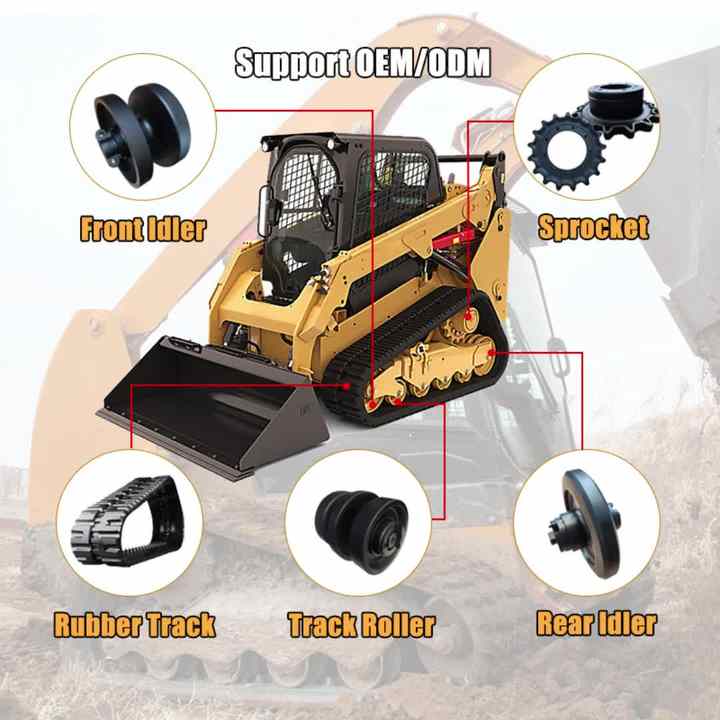 Compact Track Loader Undercarriage Parts Rubber Track Sprocket Track ...