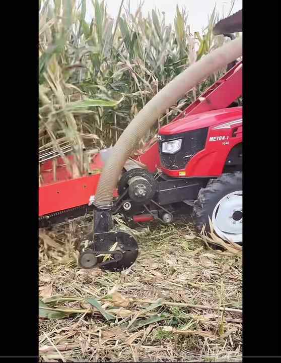 Sweet Corn Silage Walking Tractor Mini Combine Harvester