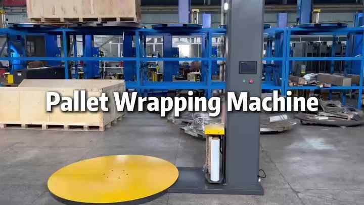 Fully Automatic Pallet Stretch Wrapping Machine Turntable Wrapper ...