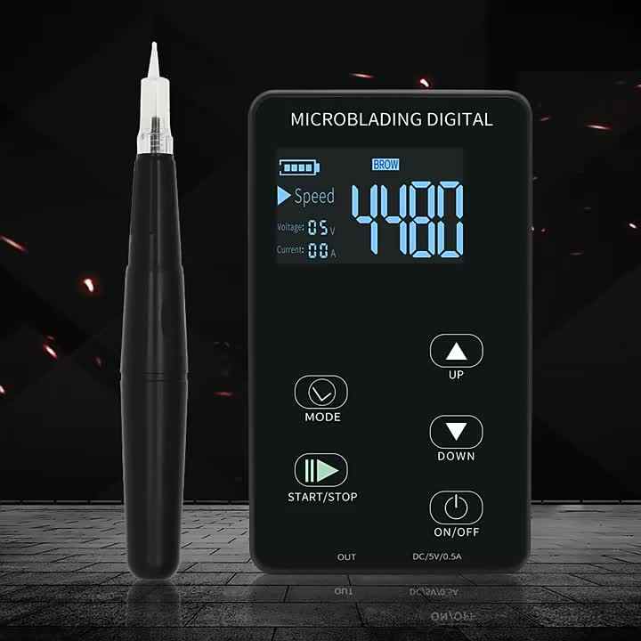 Digital Wireless Bluesky Microblading Kit Tattoo Machine Permanent ...