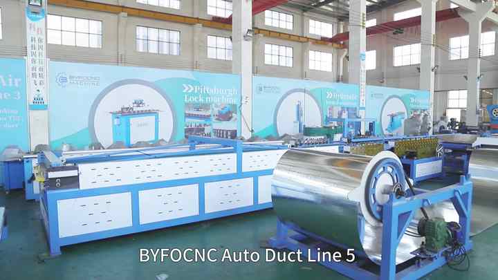 Air Duct Line 5 Auto Duct Making Machine Hvac Duct Forming Machine ...