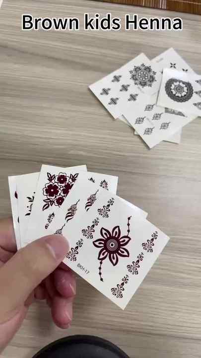 Safe & Fun Non-Toxic Brown Henna Tattoo Stickers for Kids Perfect for ...