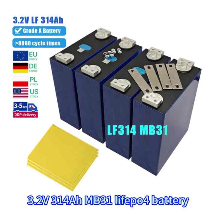 Rechargeable MB31 Lifepo4 Battery Prismatic 3.2V Lithium Ion Solar Max ...