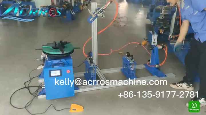 Pneumatic Tailstock 220V 300KG Welding Positioner Electric Rolling 90 ...