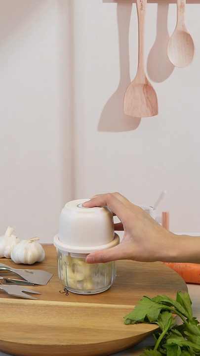 2025 NEW Electric Plastic Garlic Chopper Masher Crusher Meat Grinder ...