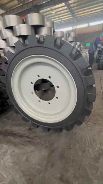 New Industrial Solid Tires Stainless Steel Skid Steer Loader PU Foam 12 ...