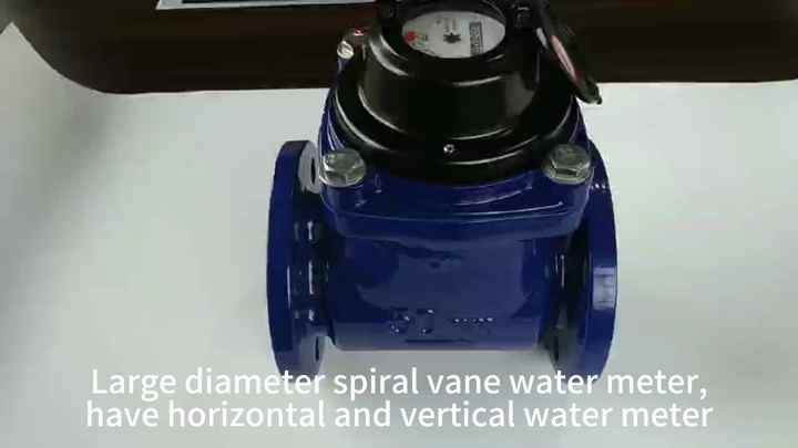 Large Diameter Flanged Water Meter Vertical Helical Wing-type Water ...