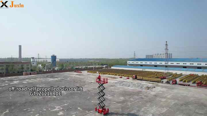 Electric Off-road Self-propelled Scissor Lift Platform Leveling and ...