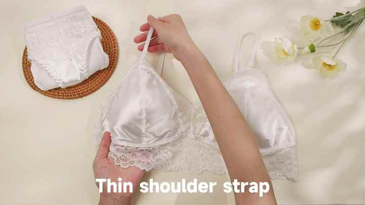 New Product Solid Color Lace Lingerie Set Include Soft Texture Bra and ...