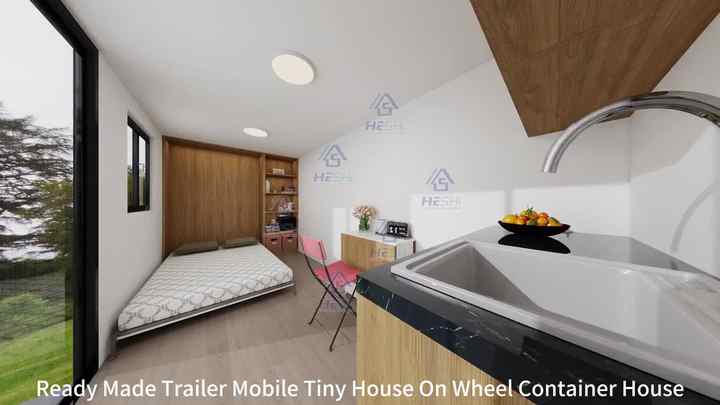 Trailer Container Prefabricated Integrated Tiny House on Wheel