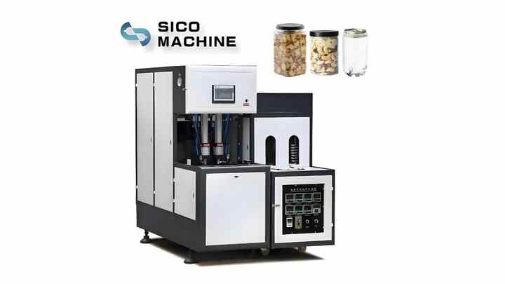 PET 50-2000 ml Jar Making Machine 2 Cavity Semi Automatic Jar Making ...