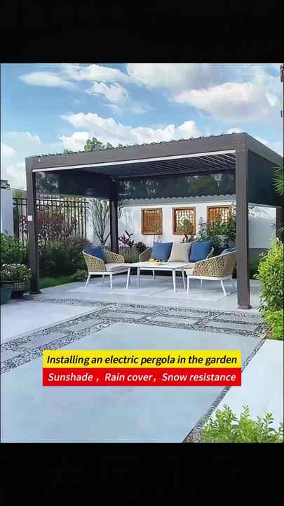 Pergula Louvered External Modular Pergola White Aluminium