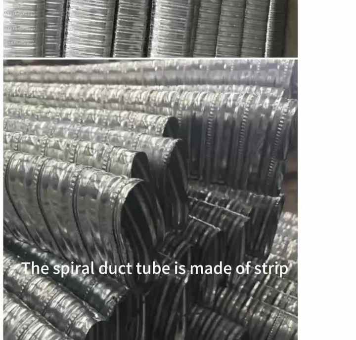 Galvanized Corrugated Duct Plastic Tubes Prestressed Spiral Anchorage ...
