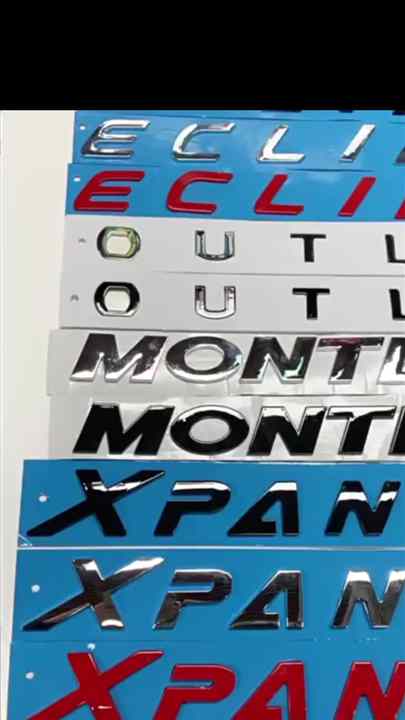 Genuine 3D Chrome ABS Car Bonnet Sticker XPANDER Grille Letter Logo Car ...