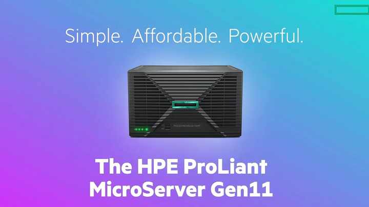 New HPE ProLiant MicroServer Gen11 Tower Server: 1P Intel Xeon 128GB ...