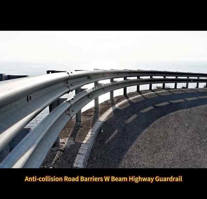 Highway Guardrail W Beam Thrie Beam Road Curved Crash Barrier for ...