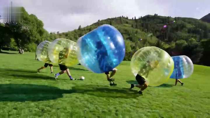 Blue Inflatable Amazing Plastic Body Bubble Giant AirBubble Soccer With ...