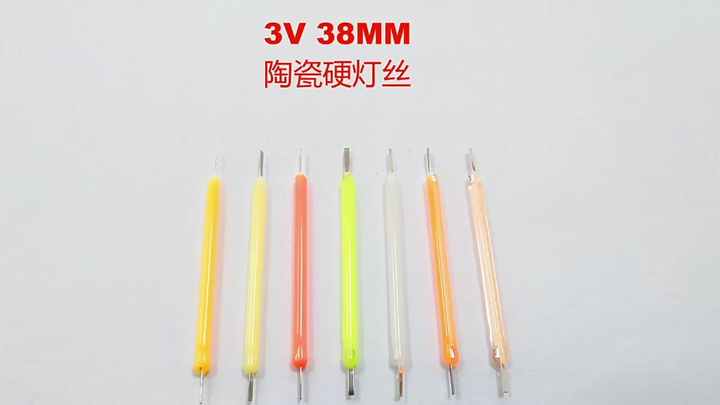 300pcs 3V 100mA Edison Bulb LED Hard Filament 38mm - Warm White & Color ...