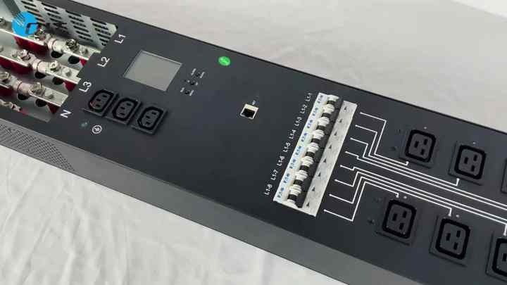 0U 3-Phase Intelligent Rack PDU with LCD Metering 150A 24 Sockets IP44 ...