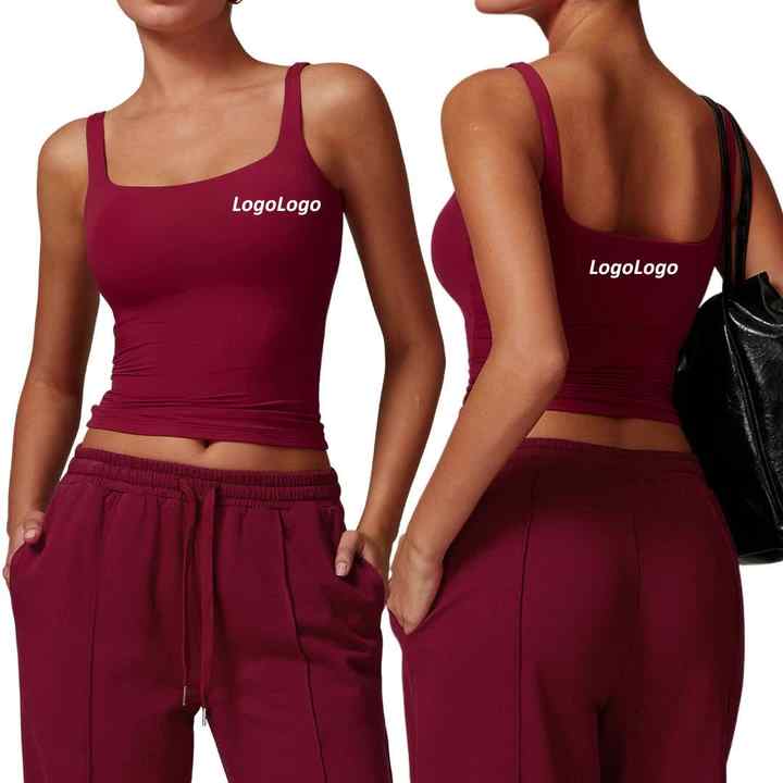 Custom Logo Women's Sleeveless Crop Tank Top for Yoga